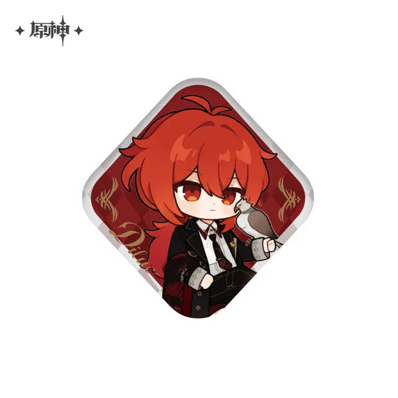 Genshin Impact Diluc Theme Impression Series Premium Badge Long Jacket ...